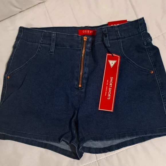 Guess | Shorts | Brand New Guess Short Shorts Size 28 Dark Blue Denim ...